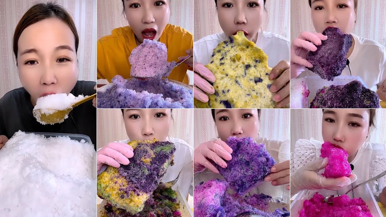 ASMR shaved ice cake new - YouTube