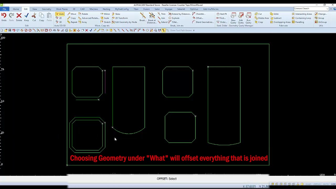 AlphaCAM Drawing Tutorial 4 - "Extending & Dimensions" - YouTube