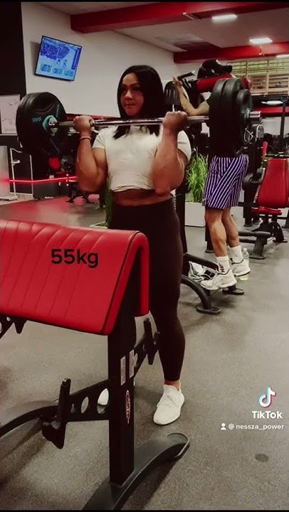 Biceps curls-55kg - YouTube