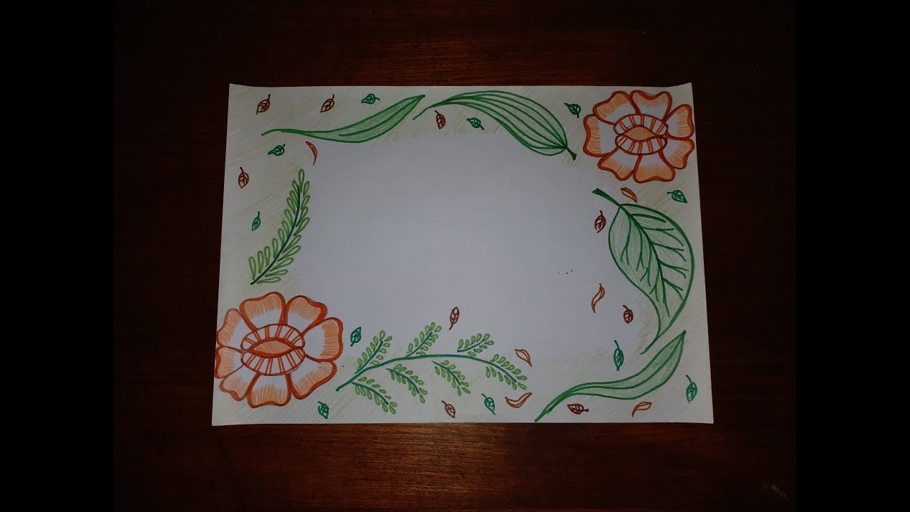 DIY || Simple, Easy & Decorative Border Design For Biology Project File ...