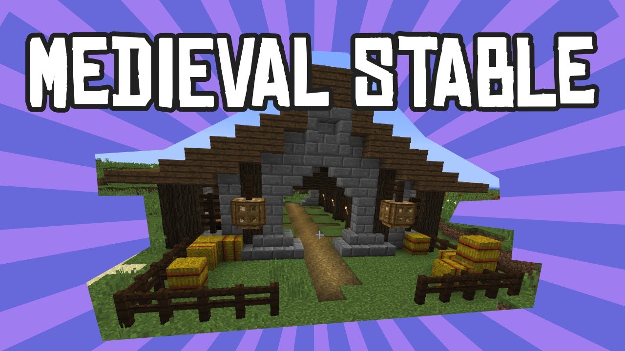 Minecraft Medieval Stable Tutorial - YouTube