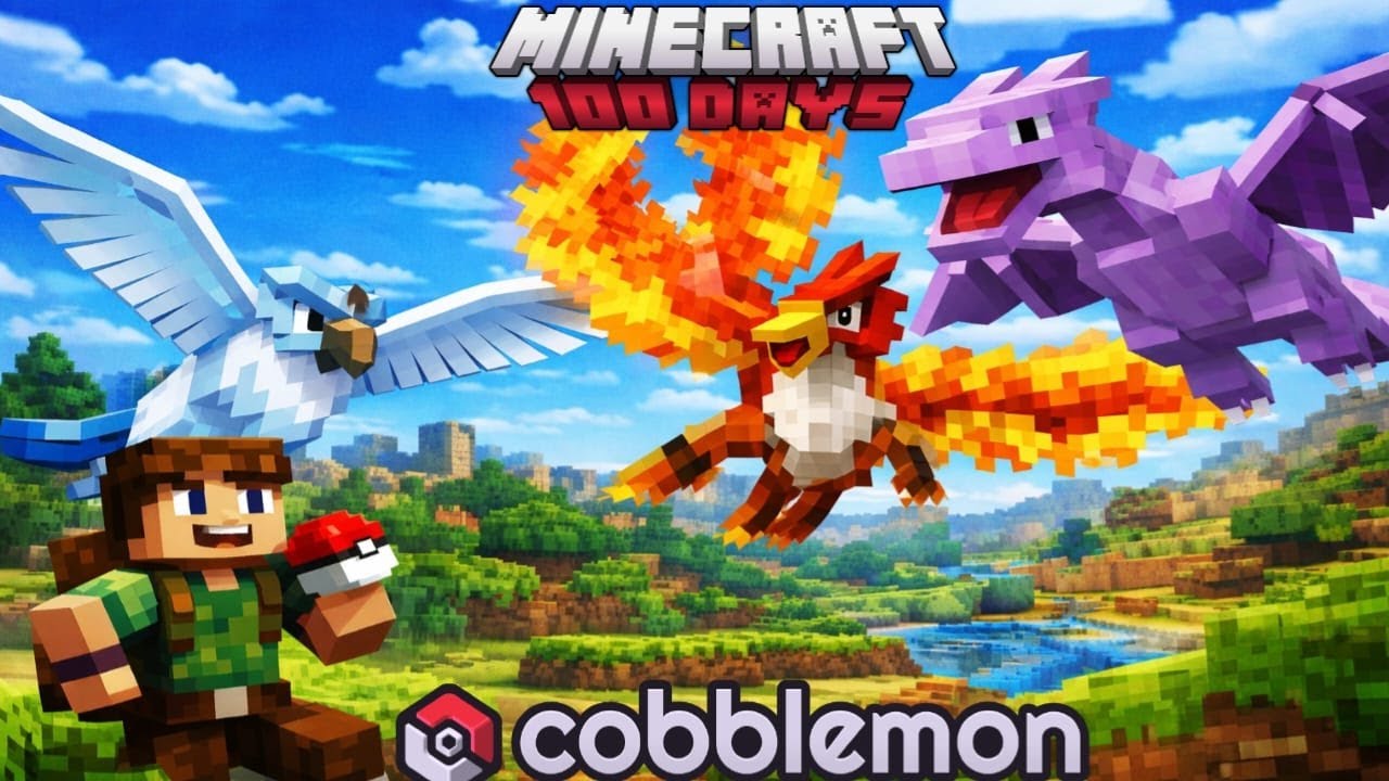 I SURVIVED 100 DAY WITH LEGANDER FLYING TYPE POKEMON IN COBBLEMON - YouTube