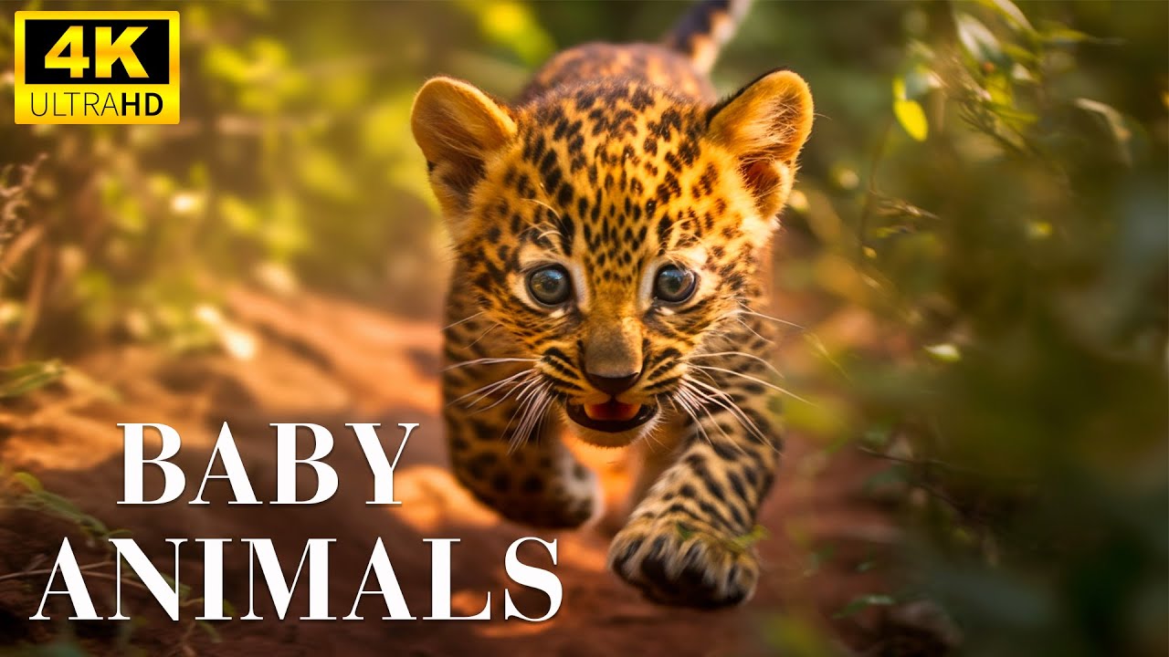 Young Wild Animals With Relaxing Music, Good Music for Mental Health ...