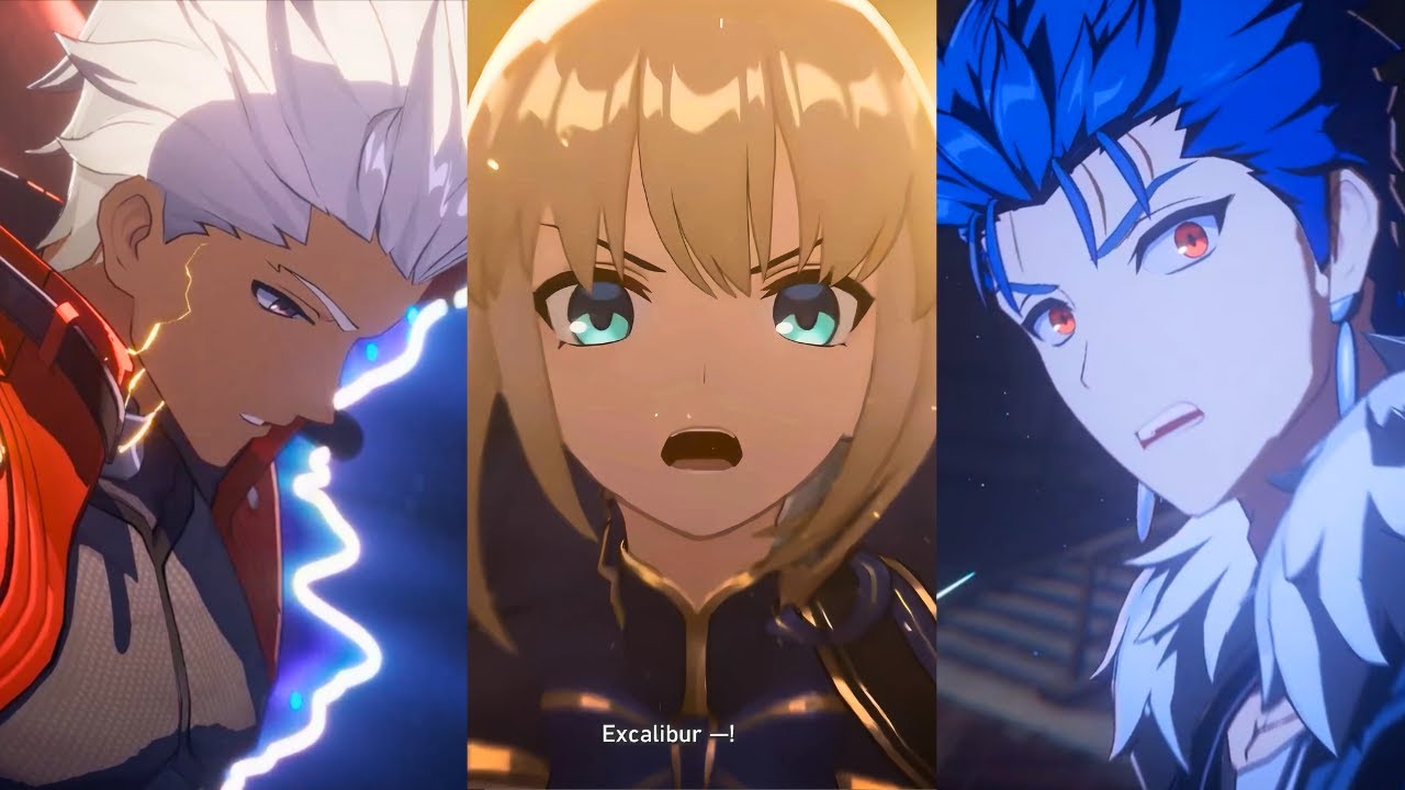 HSR x Fate Collab - All Fight & Story Cutscenes - YouTube