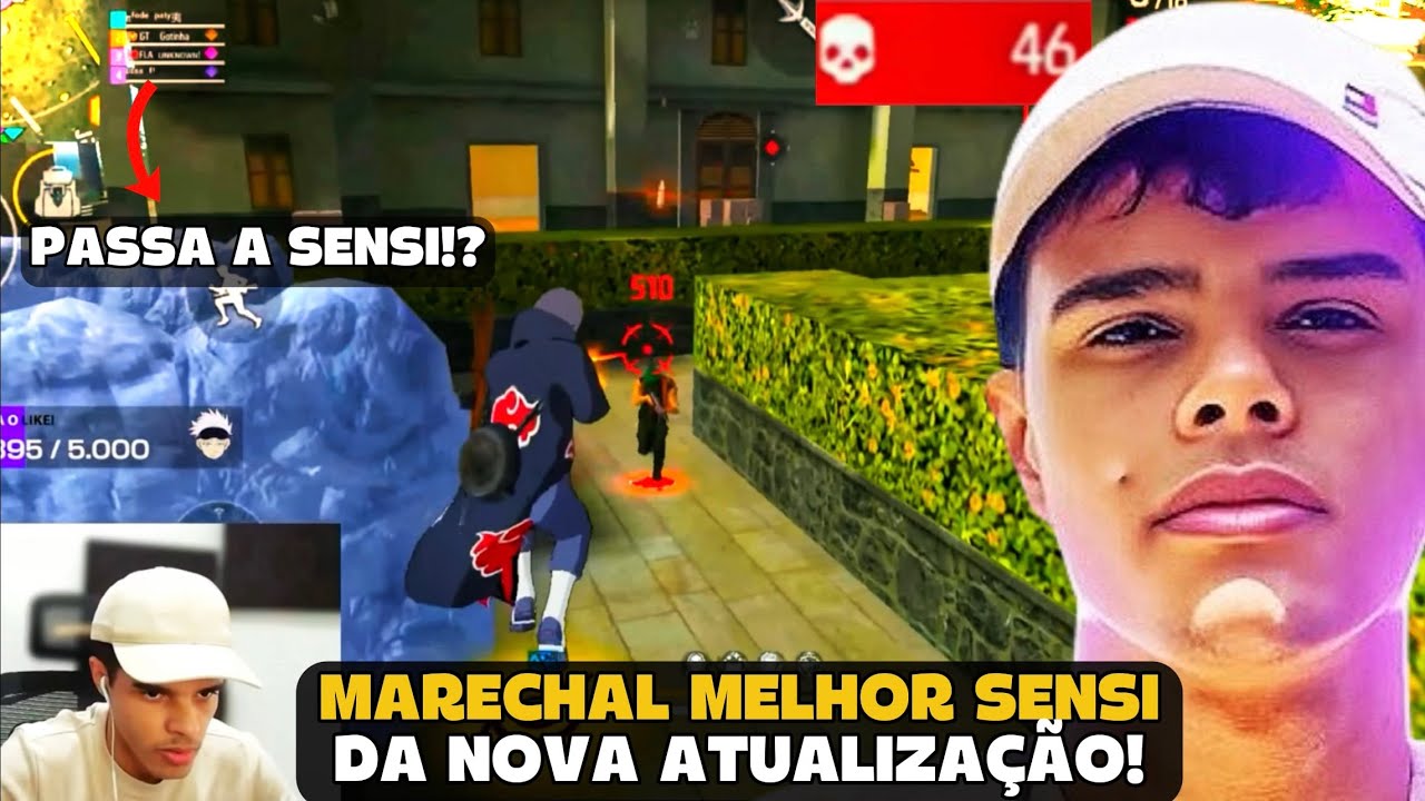MARECHAL TA COM A MELHOR SENSIBILIDADE DA NOVA ATUALIZAÇÃO! FREE FIRE ...