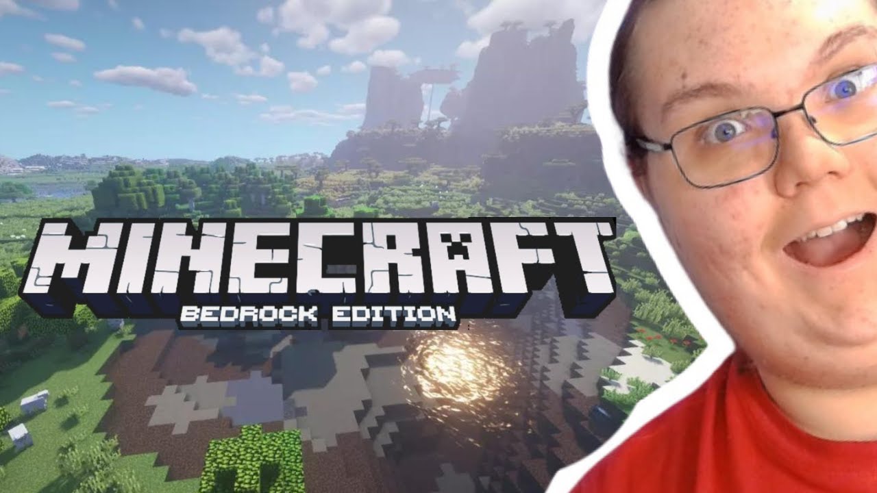 Playing Bedrock Minecraft!! - YouTube