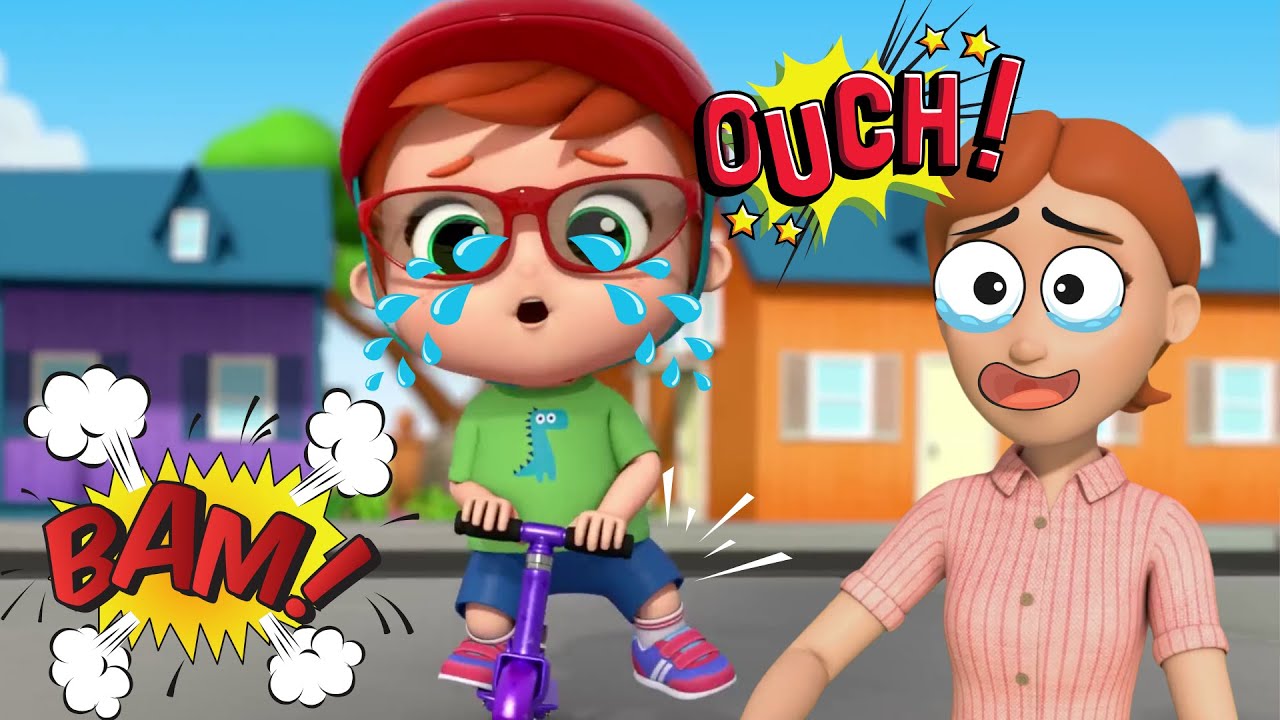 Ouch! little angel brother Got A Boo Boo! | Boo Boo Song | Fun Nursery ...