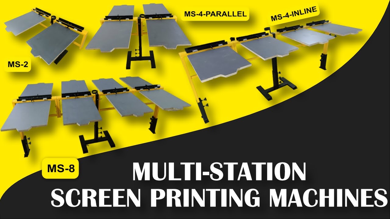 MULTI-STATION SCREEN PRINTING MACHINES - YouTube