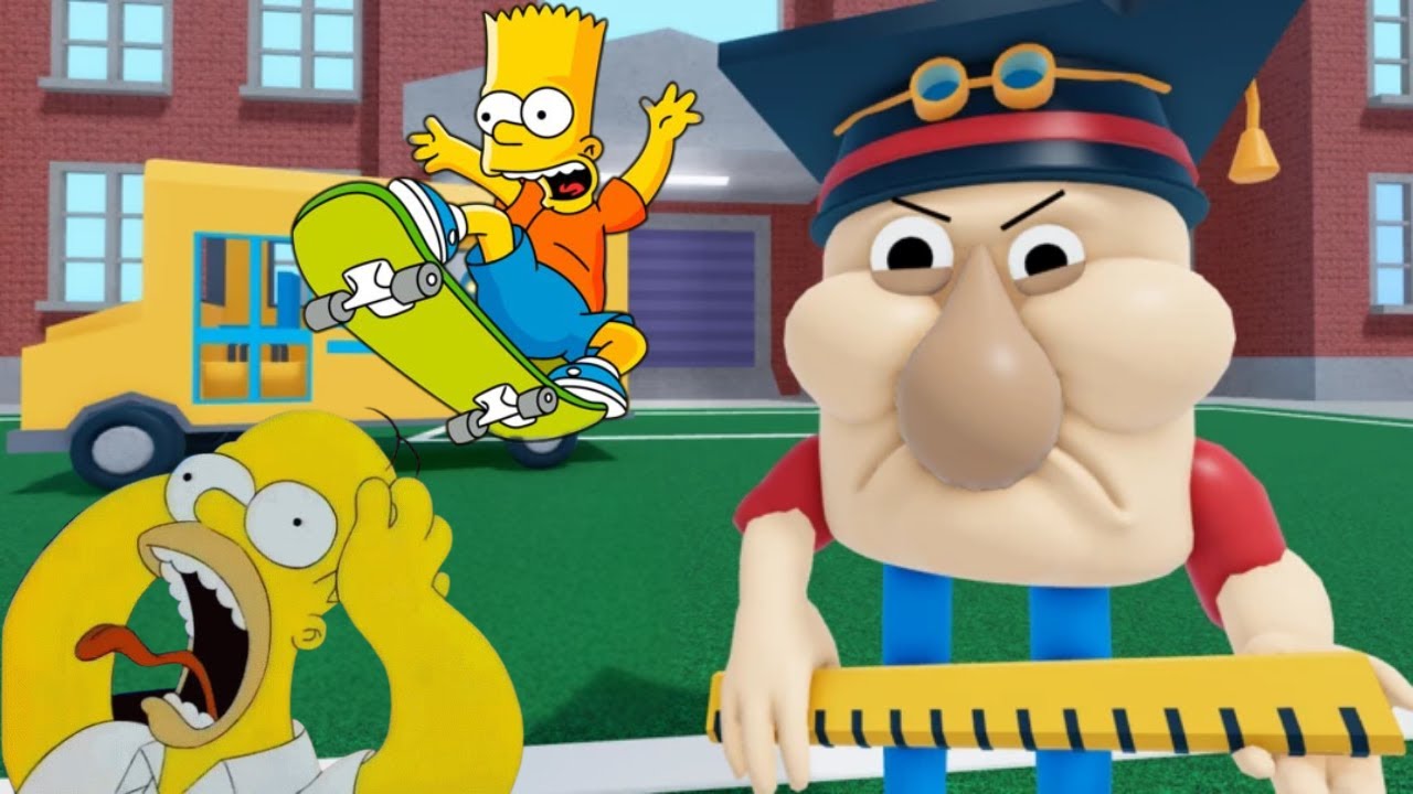 The Simpsons EPIC SCHOOL ESCAPE! Roblox Adventure - YouTube