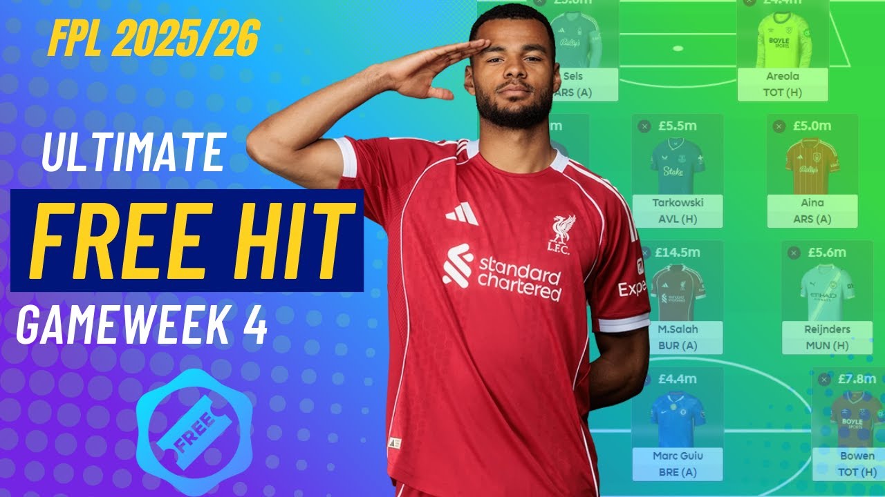 THE ULTIMATE FPL FREE HIT TEAM FOR GAMEWEEK 4 | Fantasy Premier League ...