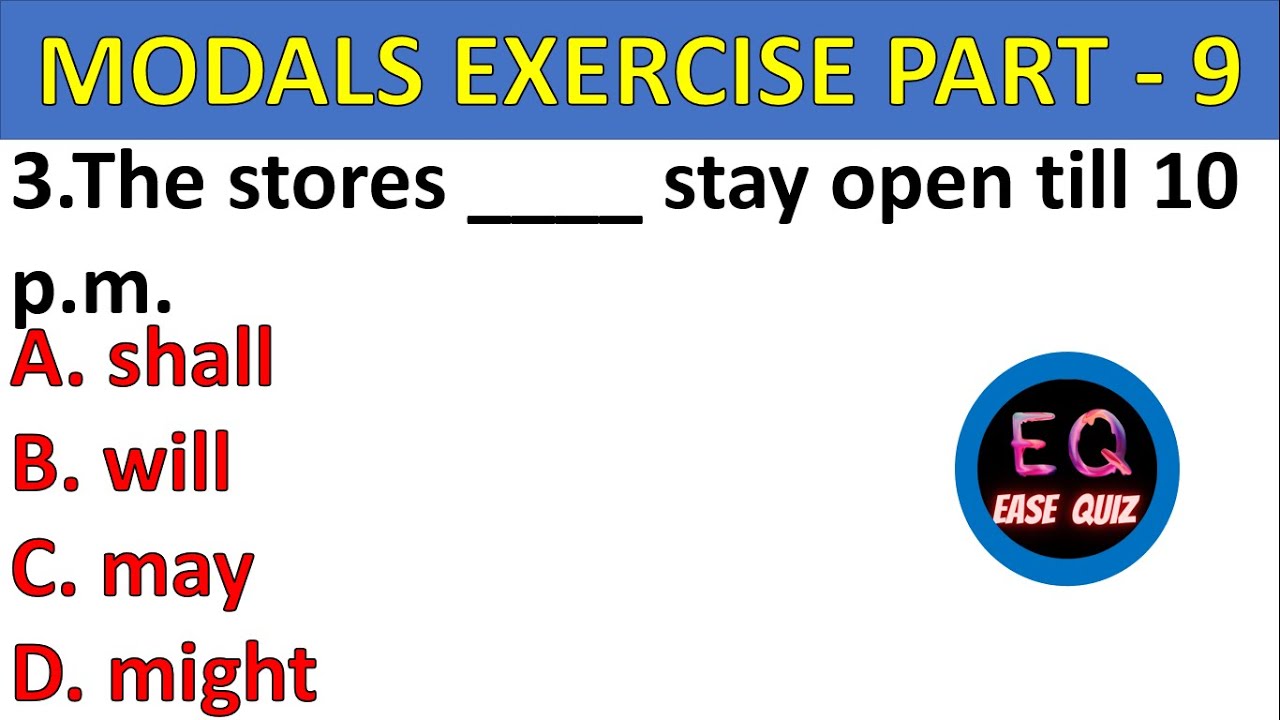 Modals quiz english grammar test modals test quiz for exam competition ...