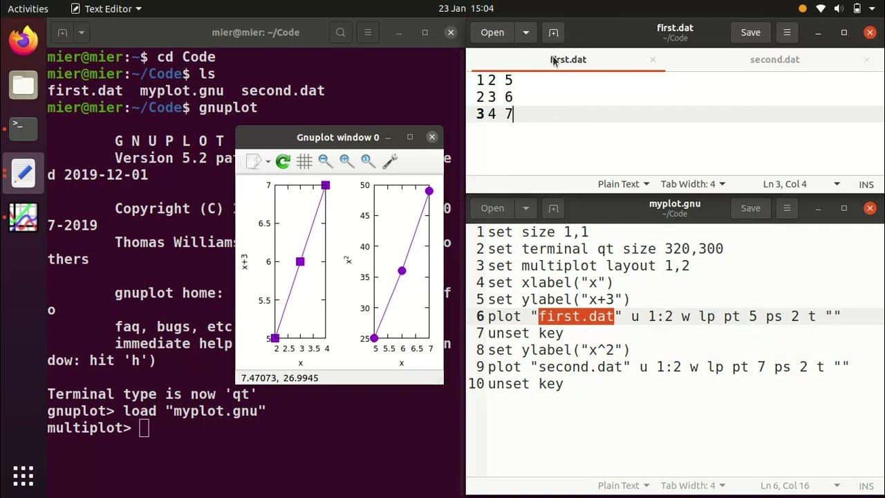 Gnuplot 7 Multiplot From Multiple Data Files Youtube