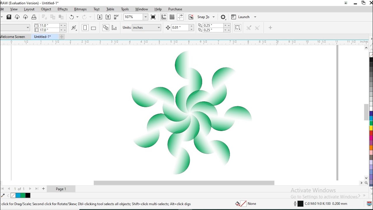 How to make a flower design on Corel draw ☺️☺️🌺// Corel draw flower ...