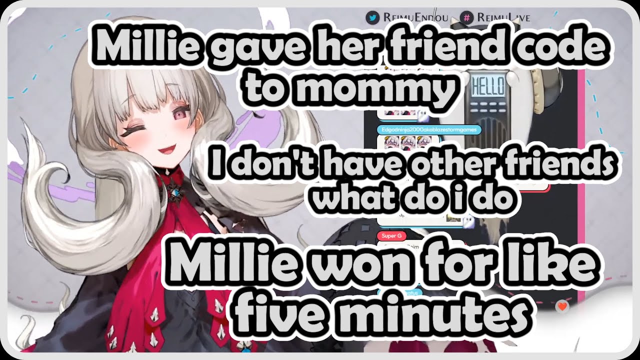 Reimu lost to Millie to give the Friend Code to Nina to watch AR Live - YouTube