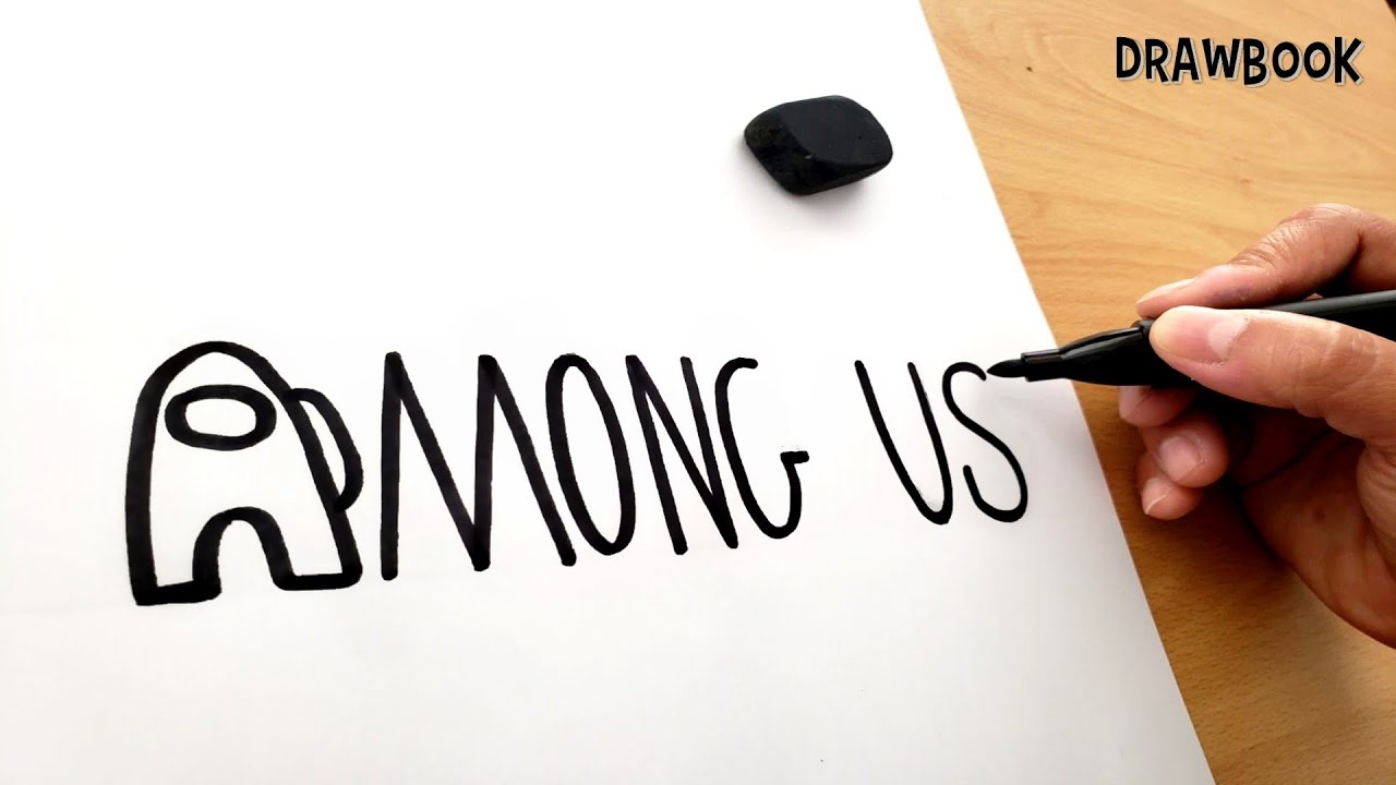 How to Draw The AMONG US LOGO - YouTube
