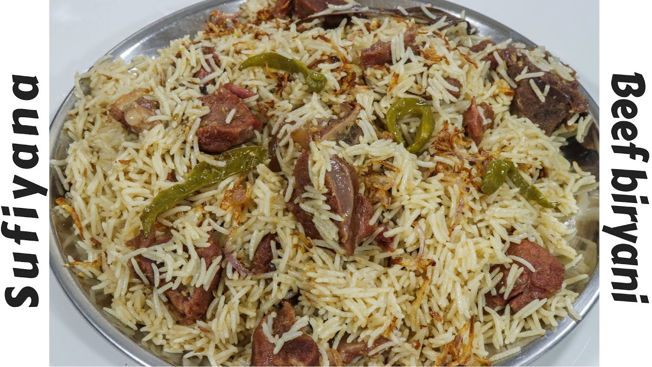 Milaga ruhani sukun sufiyana beef biryani banana zaroor| White beef ...