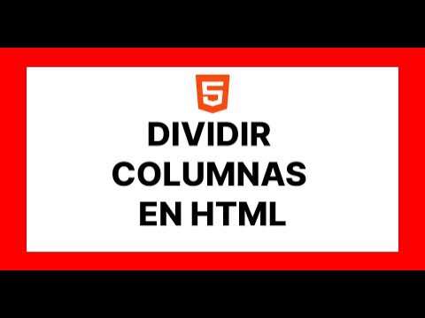 como DIVIDIR en COLUMNAS en HTML 😱 - YouTube