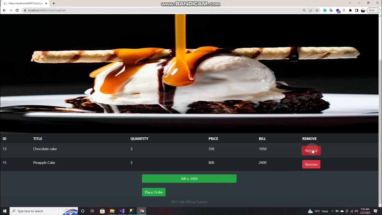 Online food ordering web application in ASP.NET MVC - YouTube