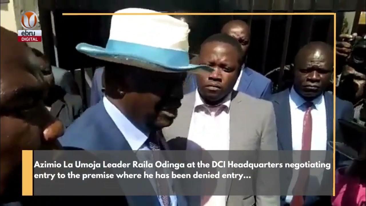 Azimio Leader Raila Odinga Denied Entry at DCI Headquarters Where Matiangi Is Being Held - YouTube
