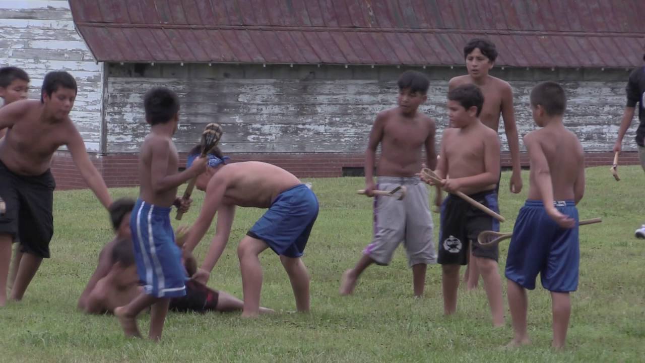 Cherokee Stickball - Boys - YouTube