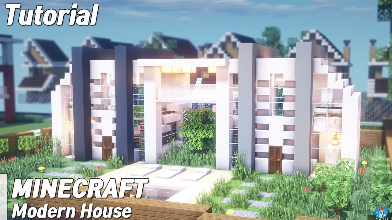 Minecraft :Triangle Modern House l how to build (##47) - YouTube