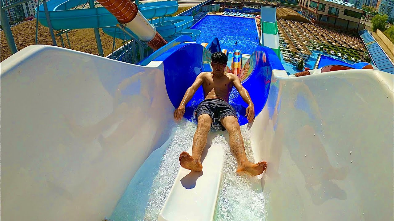 Anktalya Aquapark - Kamikaze Water Slide - YouTube