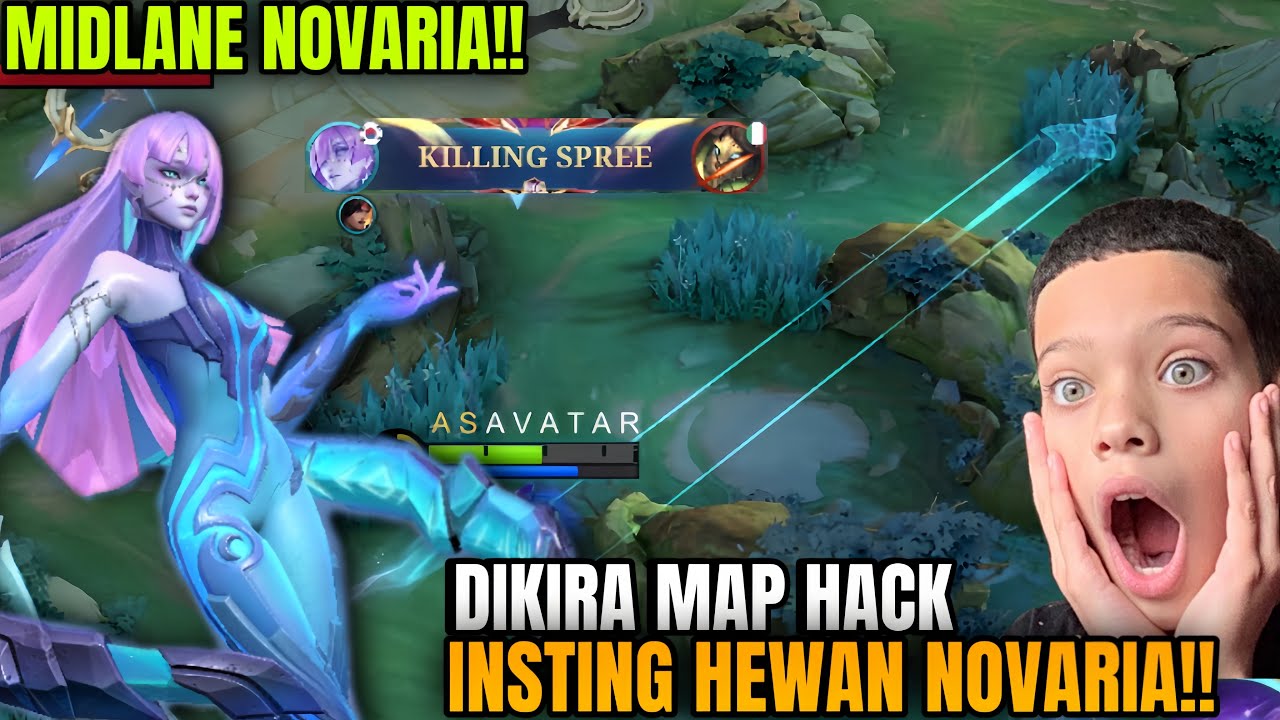 MIDLANE NOVARIA‼️DIKIRA MAP HACK SAMA MUSUH!! INSTING HEWAN NOVARIA ...