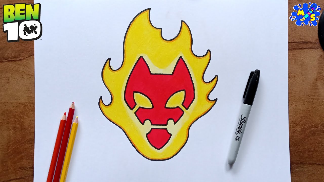 How to Draw Heatblast from Ben 10 - YouTube