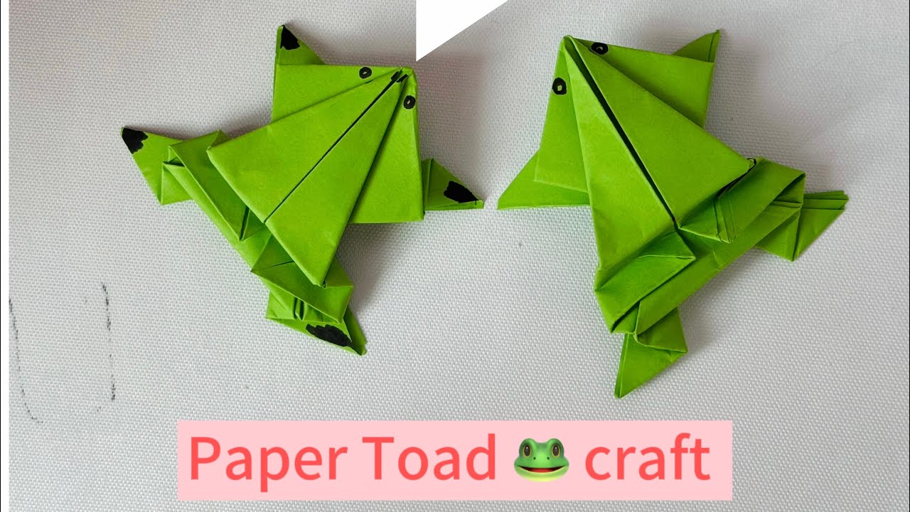 Paper Toad 🐸 craft/ How to make a paper toad craft DIY easy (Origami ...