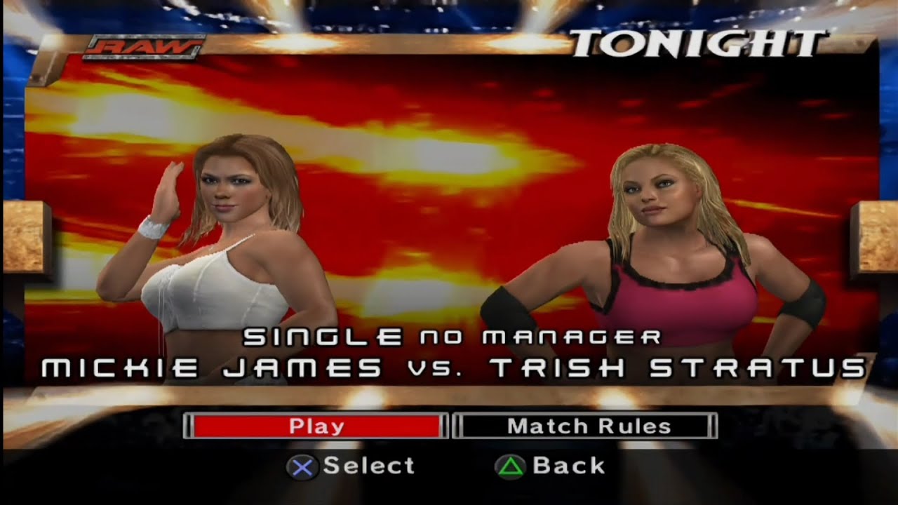 WWE SmackDown vs. Raw 2007 - Mickie James vs Trish Stratus - YouTube