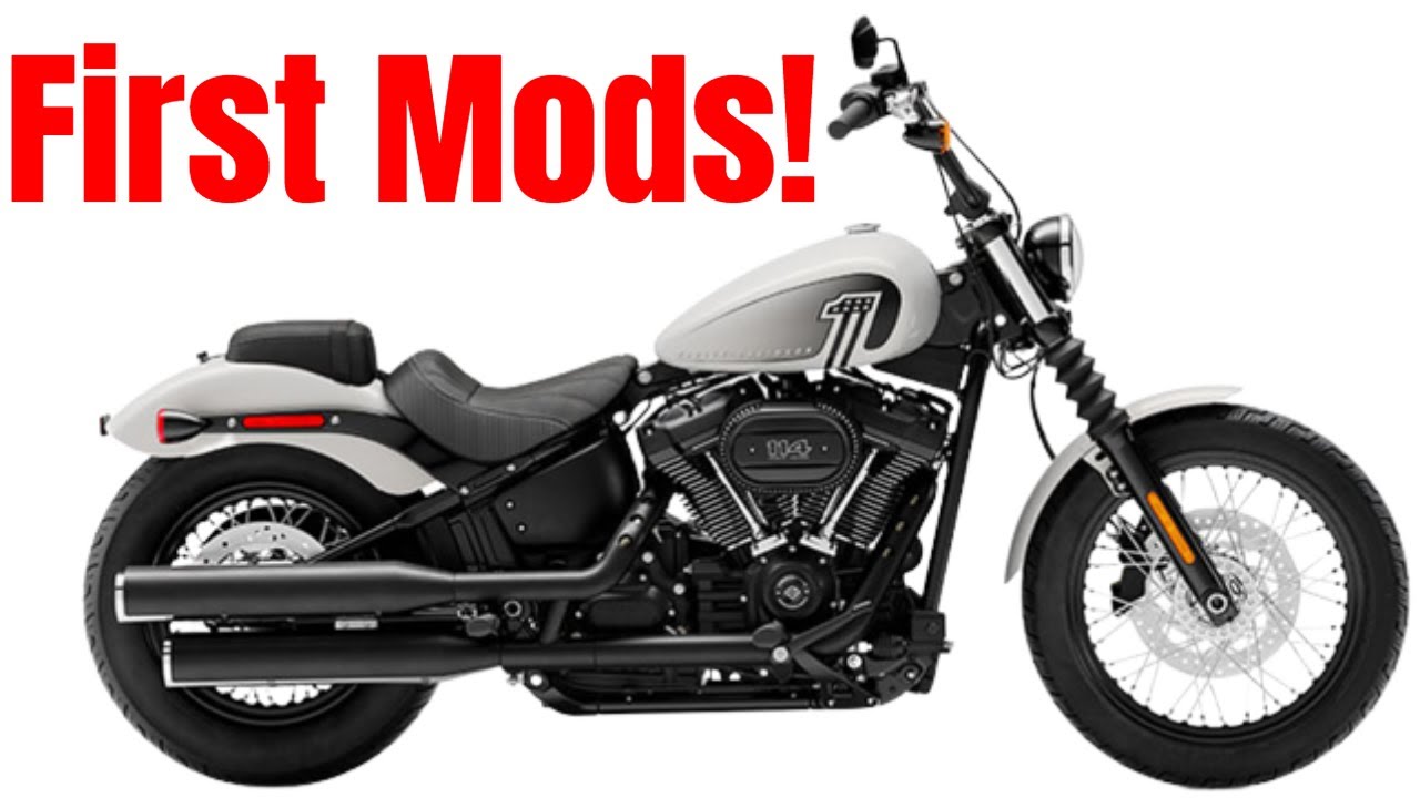 Harley Davidson Street Bob 114 First Mods! - YouTube