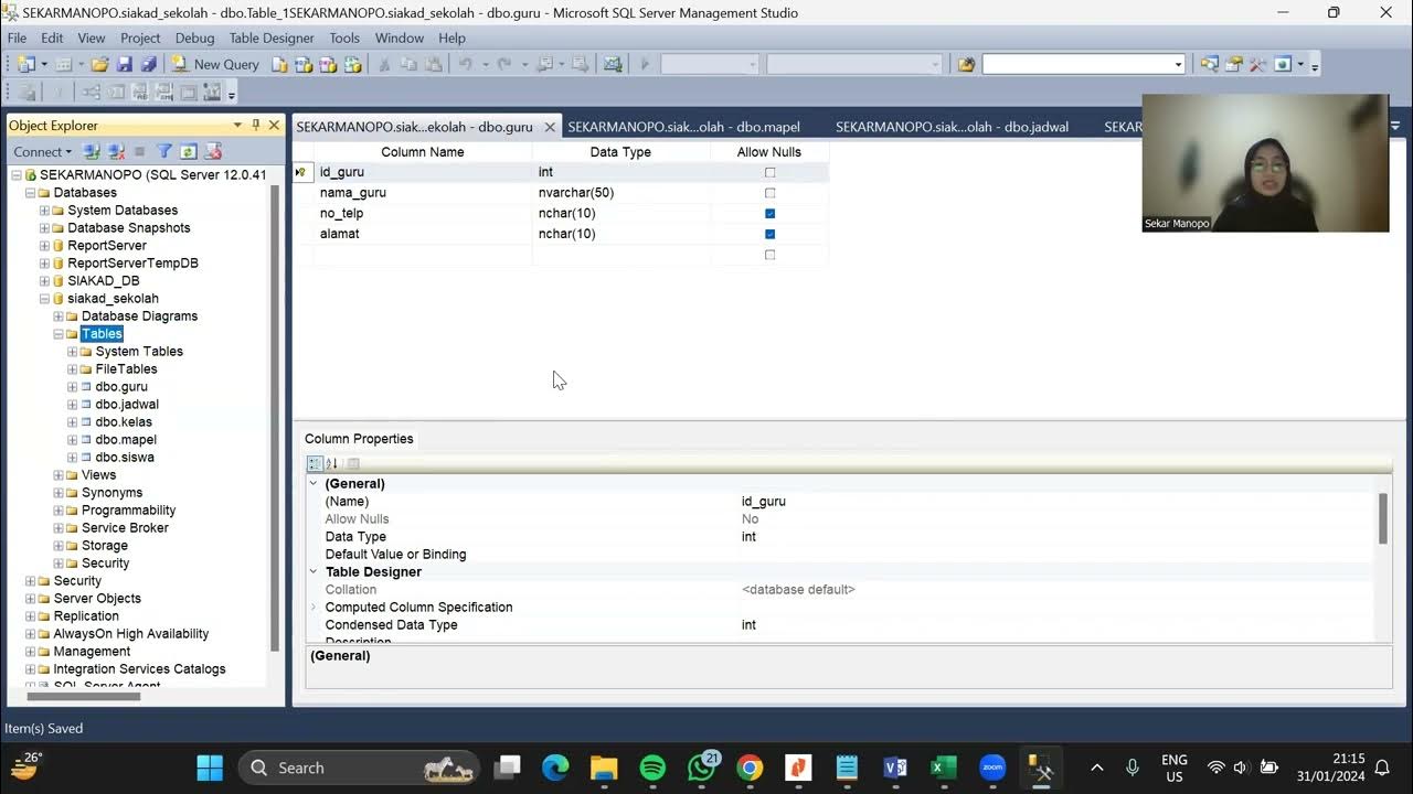 TUGAS 2 || BASIS DATA || MEMBUAT DATABASE || UNIVERSITAS NASIONAL - YouTube