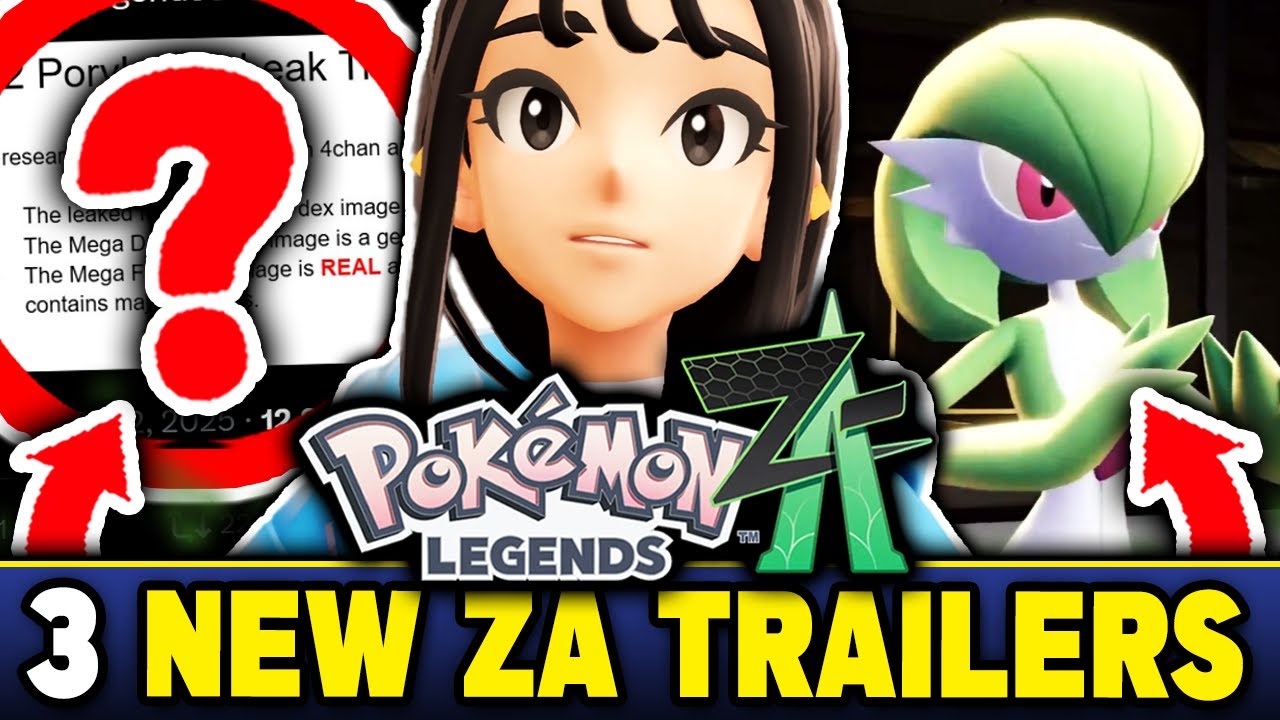 POKEMON NEWS! 3 NEW LEGENDS ZA PROMOTIONAL TRAILERS! NEW MEGA EVOLUTION ...