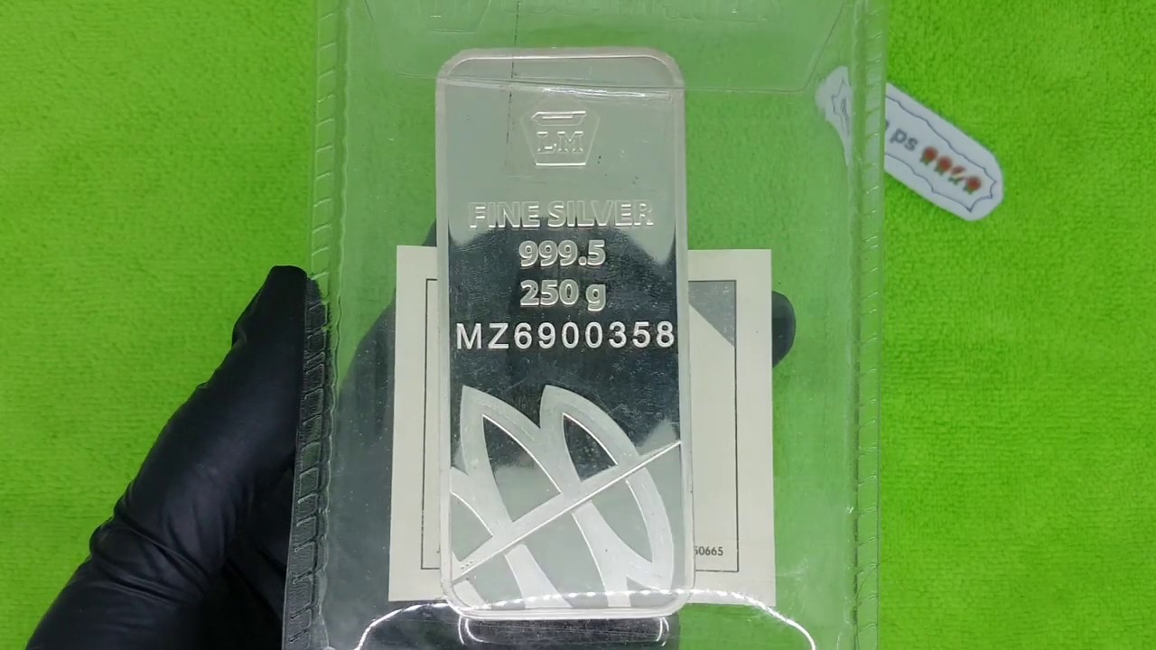 perak batangan antam 250 gr silver bar - YouTube
