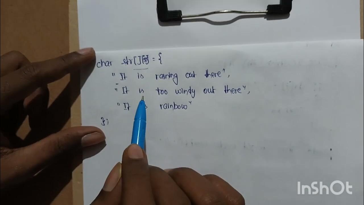 Strings in C Part -5 | Tasks on 1D & 2D strings - YouTube