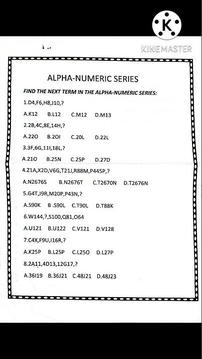 ALPHA NUMERIC SERIES #educationsite/#reasoning - YouTube