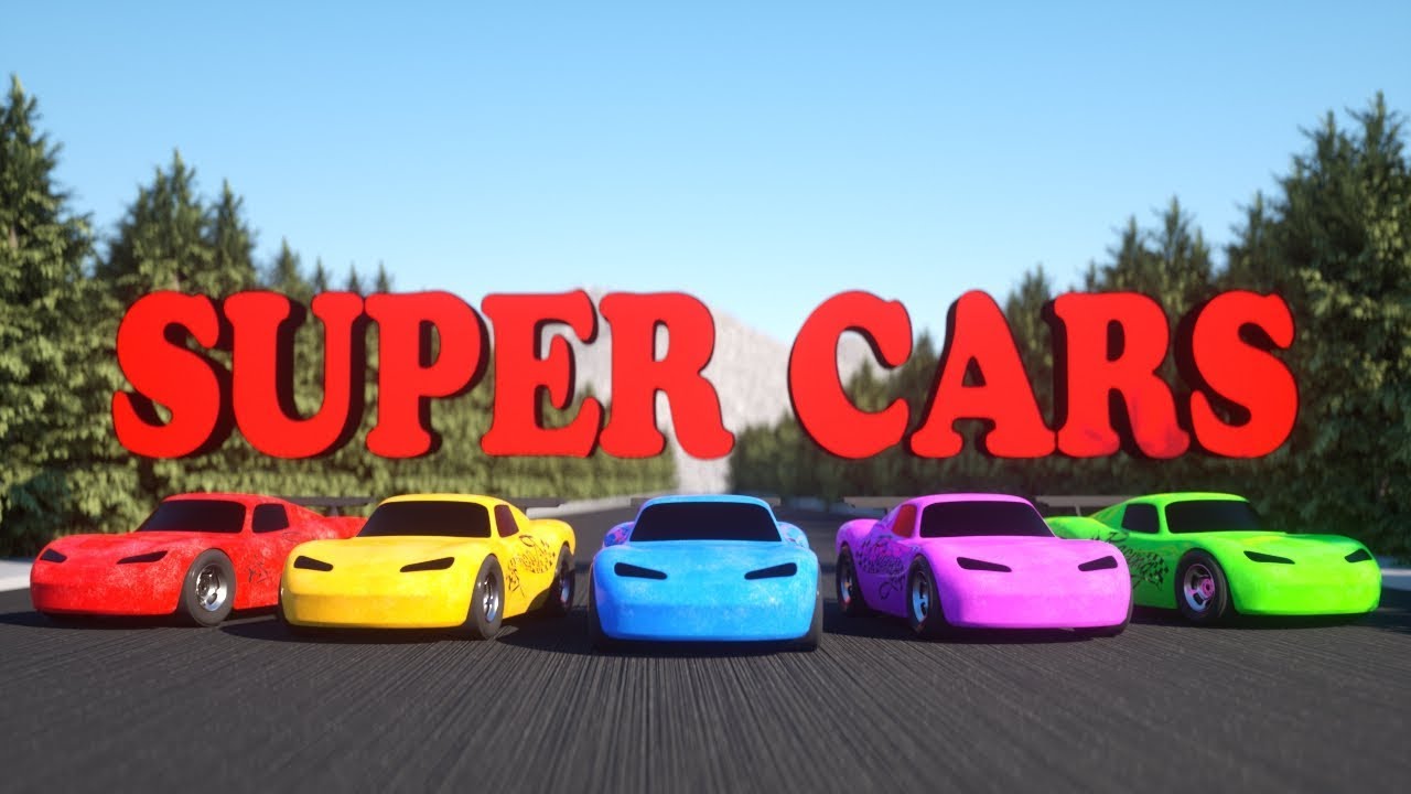 Learning Colors with Super Cars I for Kids and Toddlers - YouTube