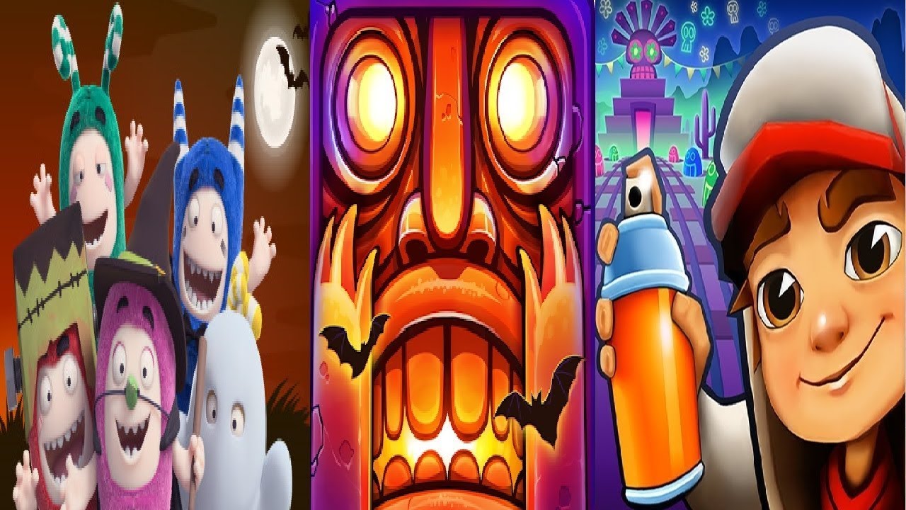 Oddbods Turbo Run Halloween 2019 VS Subway Surfers VS Temple Run 2 ...