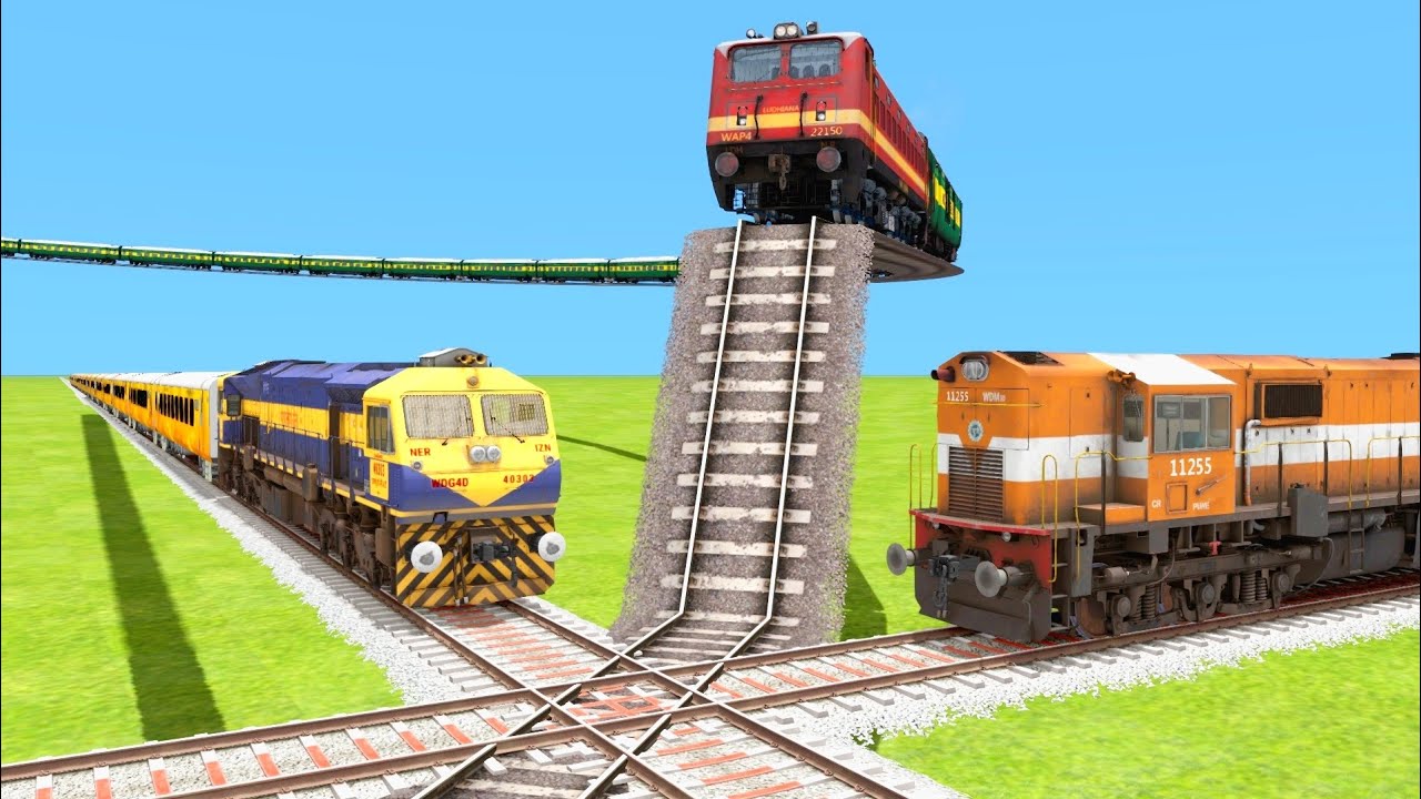 3️⃣ TRAINS CONTINUOUSLY OVER TAKING AT SHARP GO DOWN RAILROAD CROSSING ...