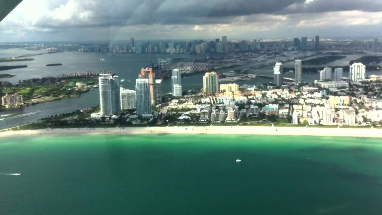 Flying over Miami Beach On A Cessna 172 - YouTube