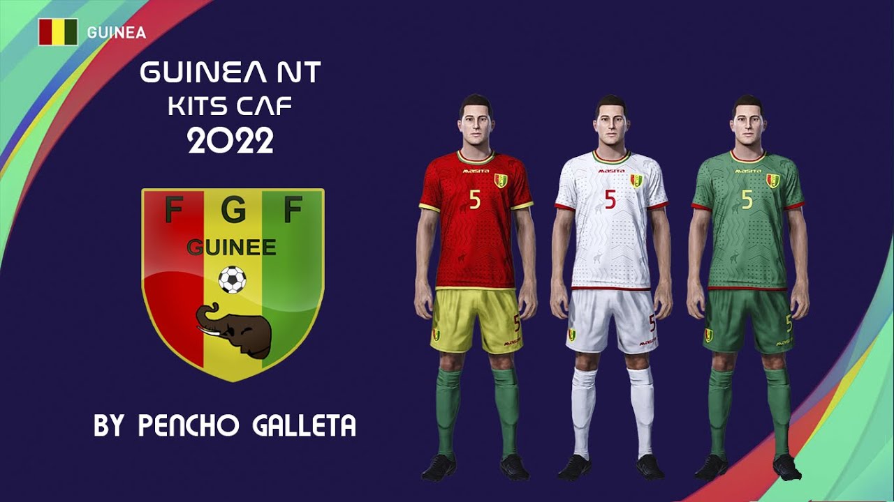 GUINEA NT KITS CAF 2022 / SELECCIONES NACIONALES / PES 2021 / PS4 - YouTube