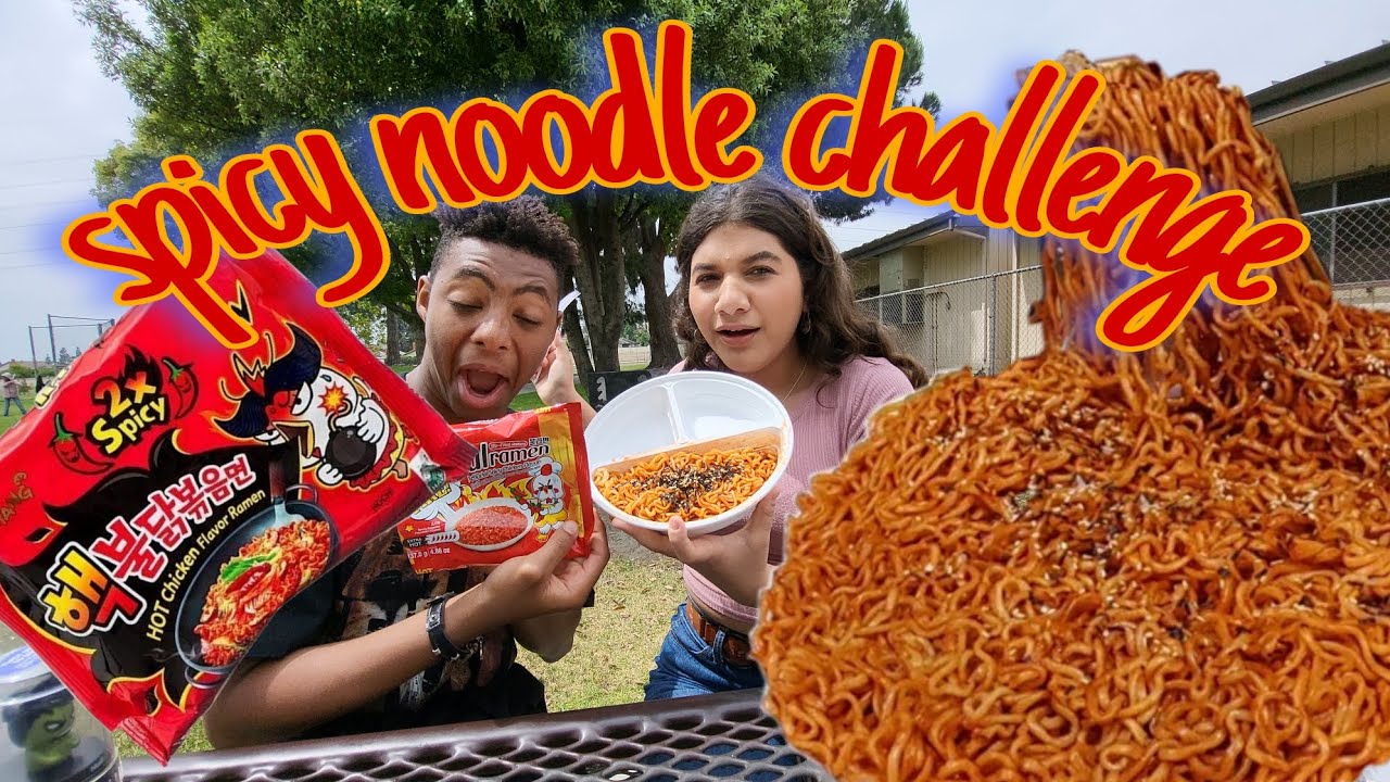 Spicy noodle challenge,with a very special guest. - YouTube