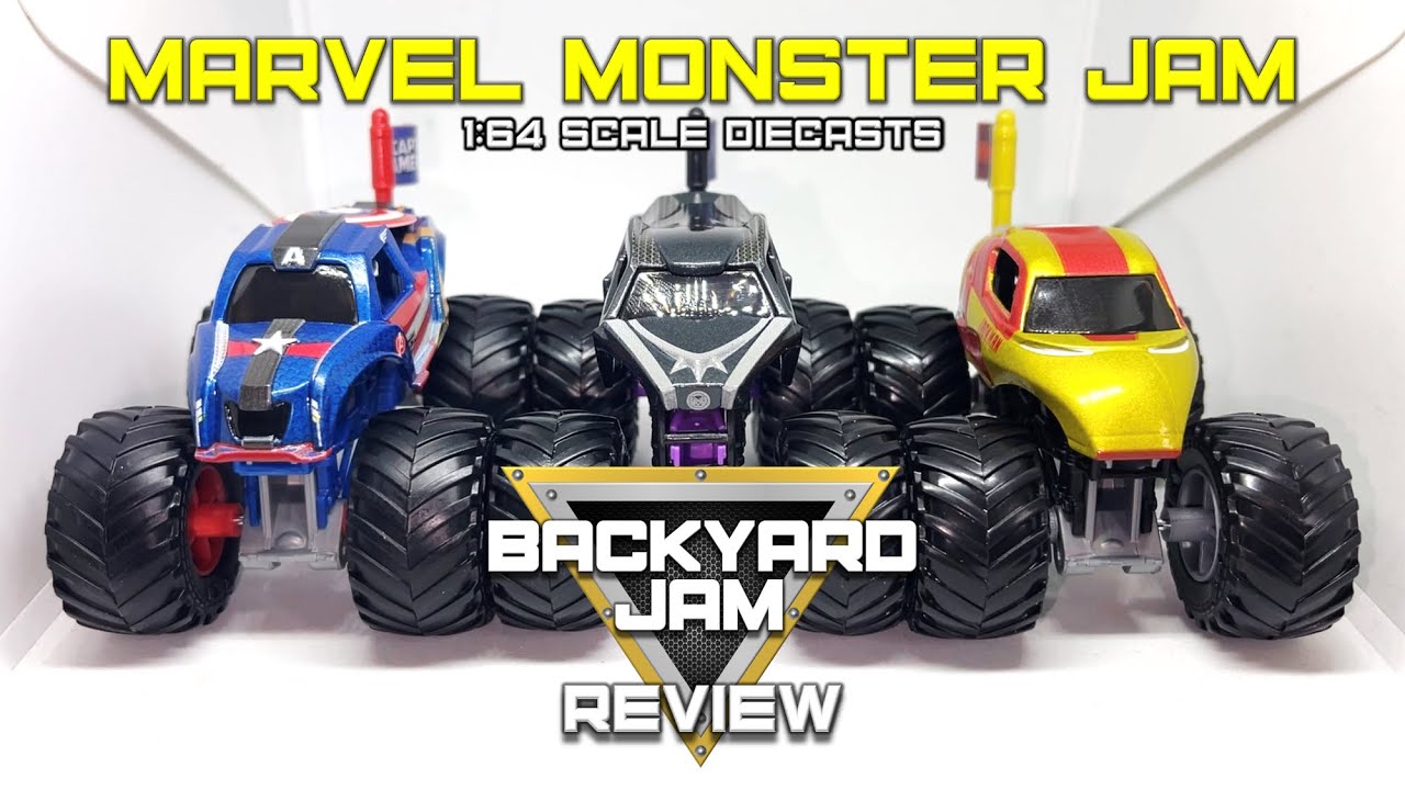 Monster Jam Marvel Singles 1:64 Scale | Backyard Jam - YouTube