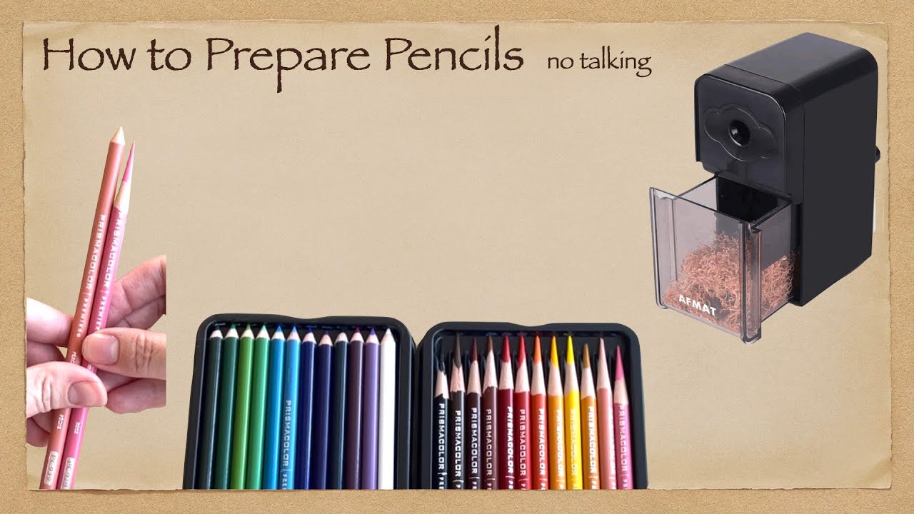 How to prepare Coloring Pencils. Calming, Stress Relief no talking ...