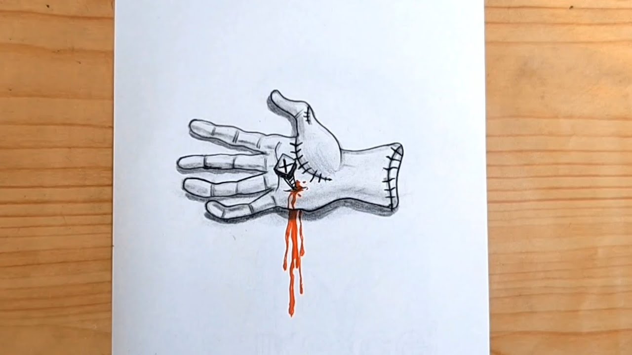 How to Draw Thing | Netflix Wednesday - YouTube