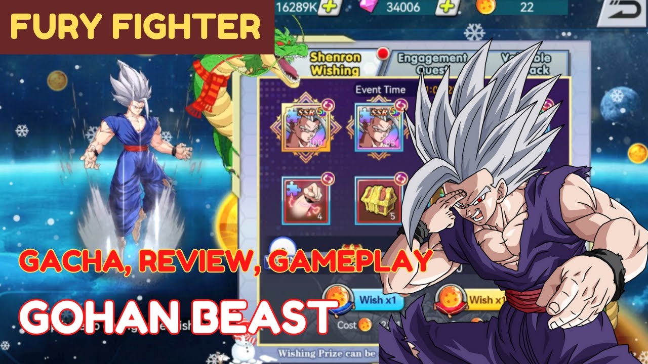 GACHA, REVIEW & GAMEPLAY GOHAN BEAST | FURY FIGHTER - YouTube