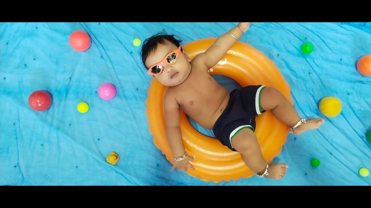 Baby photoshoot ideas|summer theme|swimming pool|Dp priya vlogs - YouTube