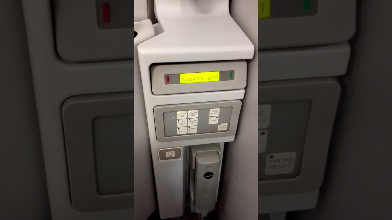 Airbus A320 Evacuation sound in the cabin and system indications - YouTube