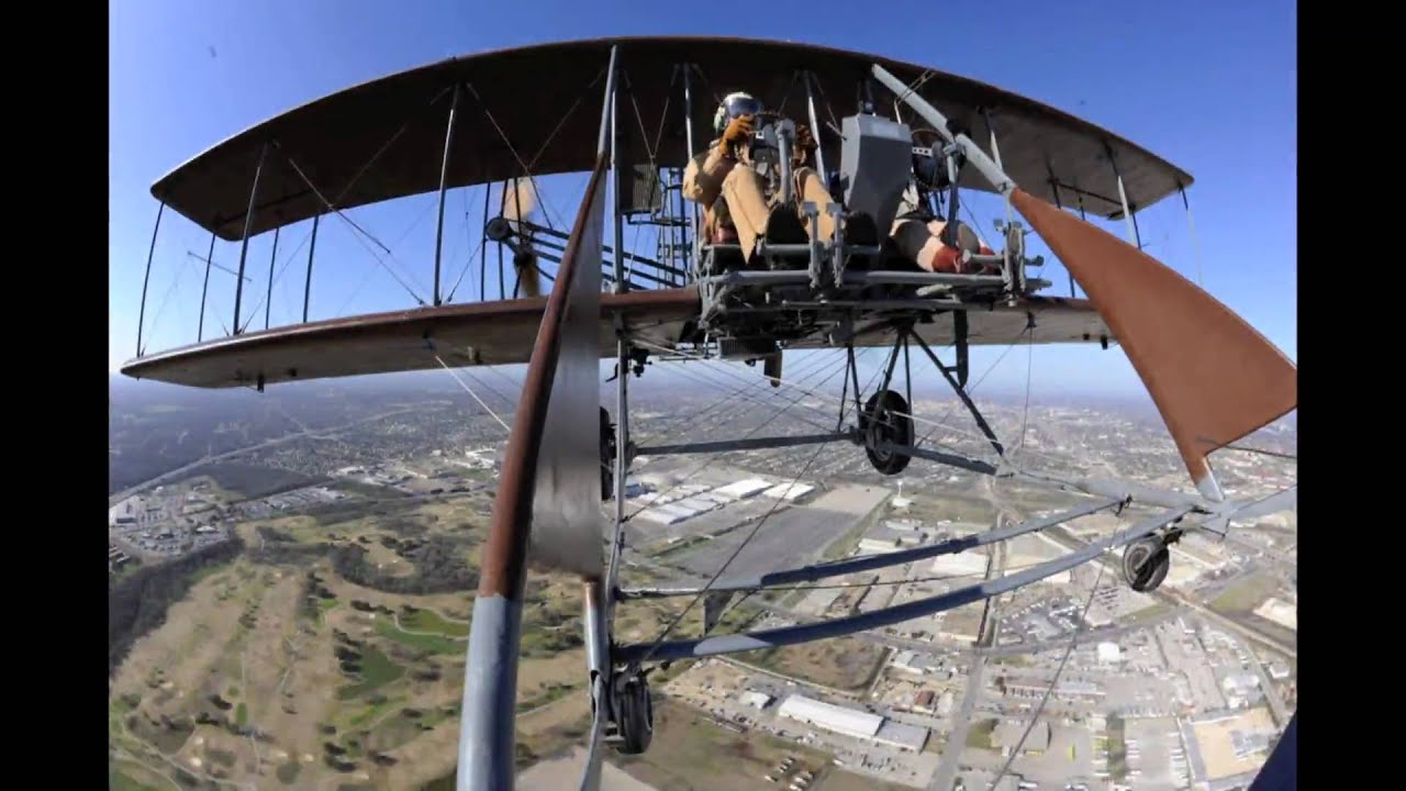 Entire Flight of Wright B Flyer from Stinson, over Fort Sam Houston and ...