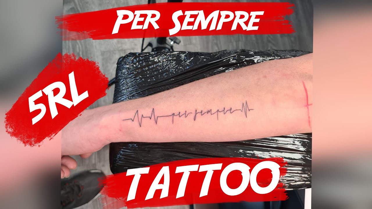 Per Sempre | Fine Line Lettering | 5RL | Timelapse Tattoo | 4K - YouTube